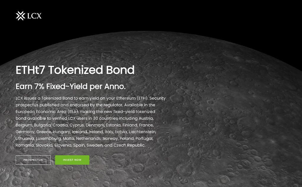 LCX's ETHt7 Tokenized Bond - Earn 7% on Your Euro