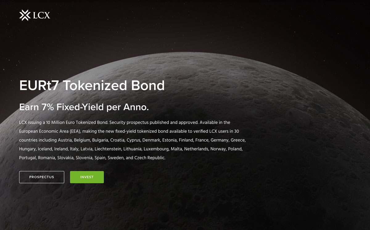 LCX's EURt7 Tokenized Bond - Earn 7% on Your Euro